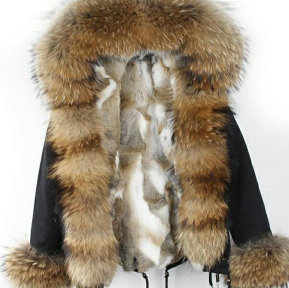 Jackets & Coats | Raccoon Fur Collar Cuff Long Parka Jacket | Poshmark